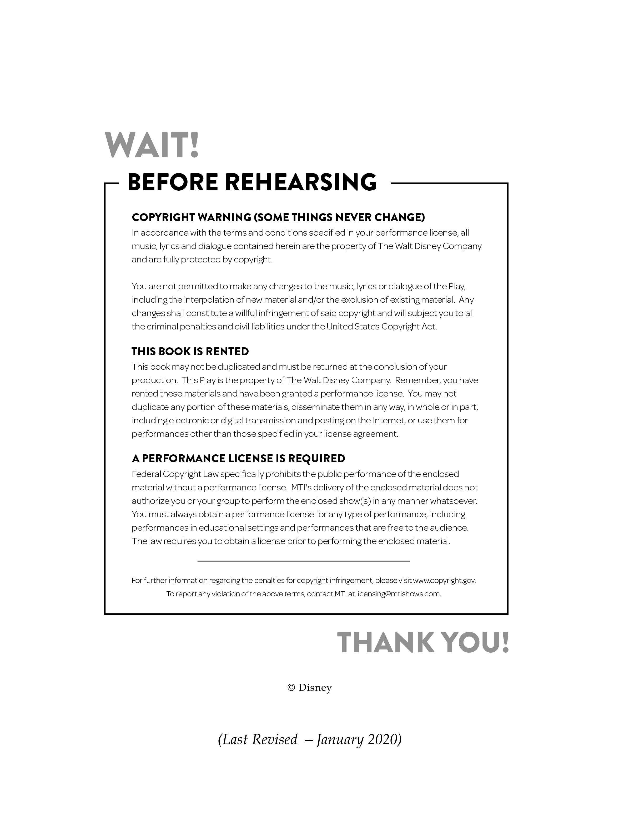 Scripts & Music | Disney Channel on Stage