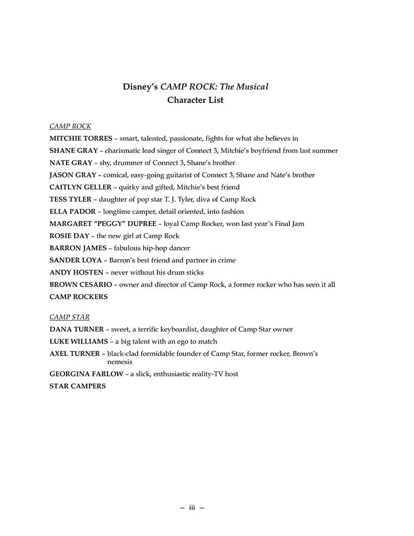 Scripts & Music | Disney Channel on Stage