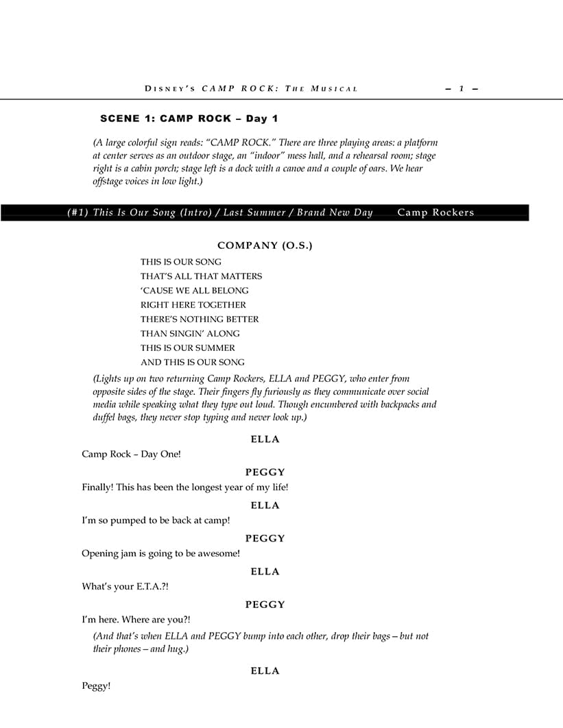 Scripts & Music | Disney Channel on Stage