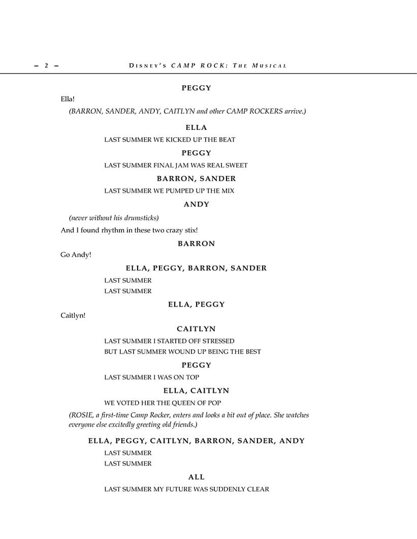 Scripts & Music | Disney Channel on Stage