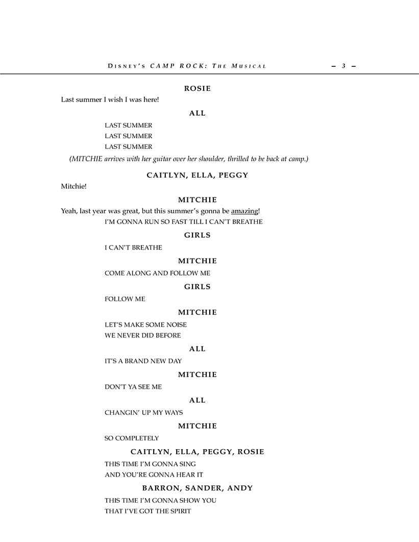 Scripts & Music | Disney Channel on Stage